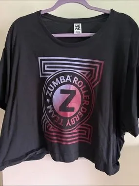 Zumba Fitness | Tops | Zumba Fitness Black Tee With Pink Gradient Logo ...